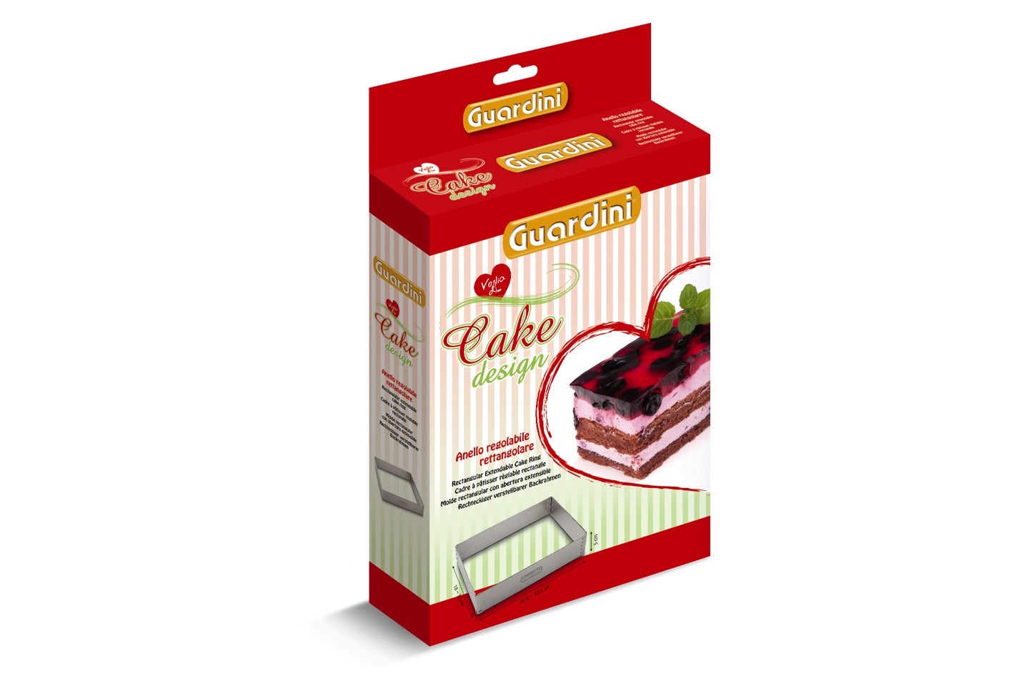 Rectangular extendable cake ring - Guardini